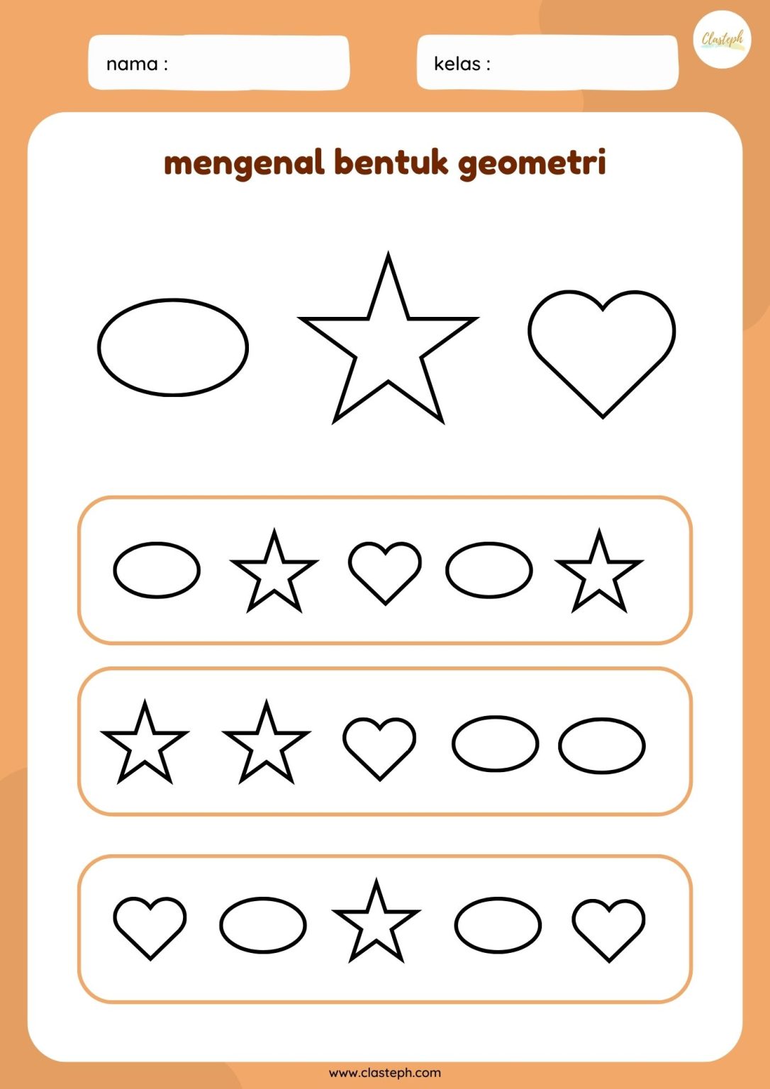 Aktivitas dan Worksheet Pra-Calistung Bulan Juli 2024 – Clasteph