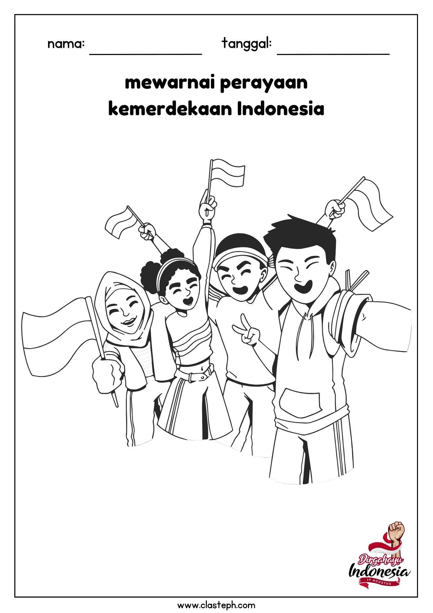 Yuk, Rayakan Kemerdekaan dengan Belajar Seru! Worksheet Calistung ...