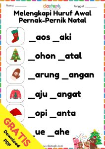 Worksheet Calistung Spesial Natal – Clasteph
