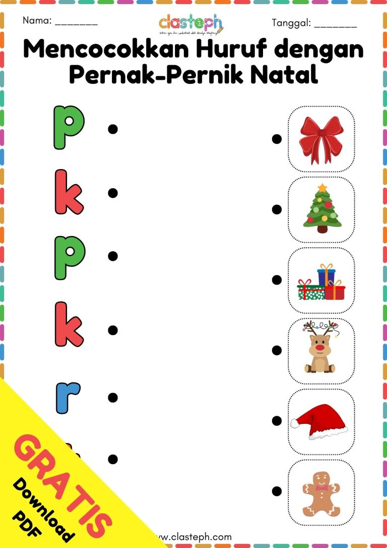 Worksheet Calistung Spesial Natal – Clasteph